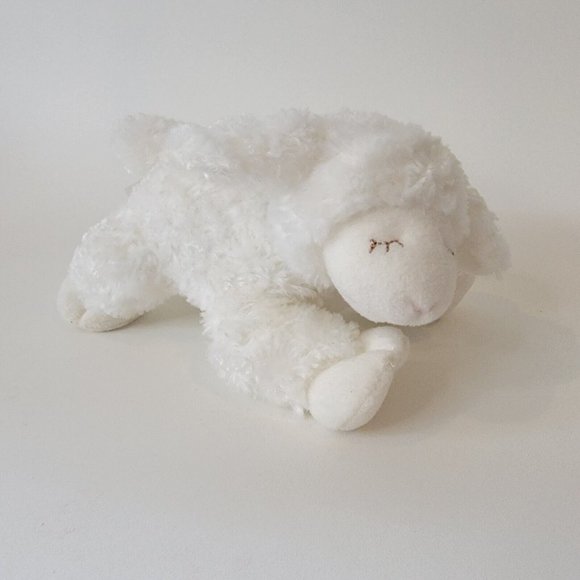 Gund | Toys | Baby Gund Winky Lamb 9 White Plush Sheep Green Collar ...